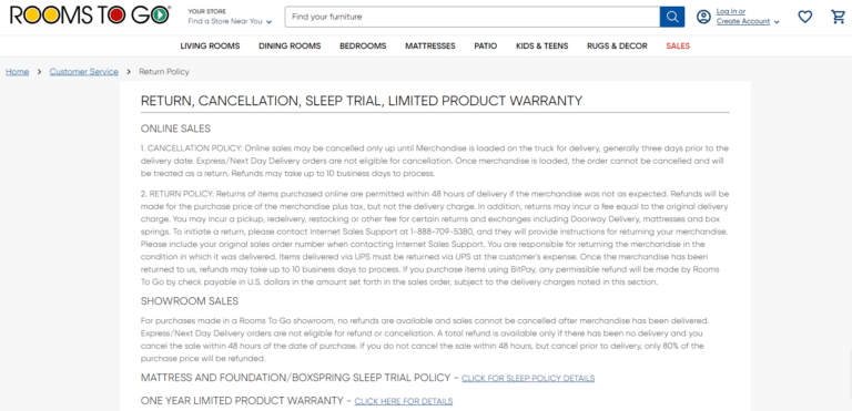 Rooms To Go Return Policy: Comprehensive Guide & Tips