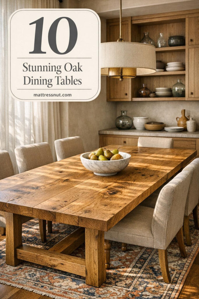 10 Stunning Oak Dining Table Ideas for Your Home - Mattress Nut