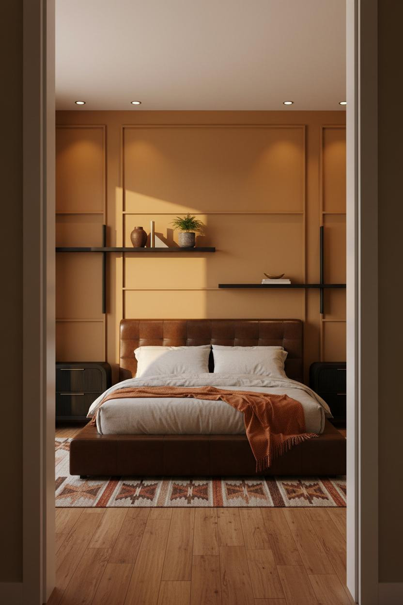 13+ Moody Mid-Century Modern Bedrooms That Feel Dark but Still Breathe ...